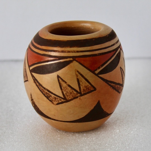 Art | Hopi Tewa Pottery Black On Red Vessel By Native American Verna ...